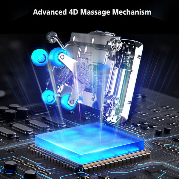 Inbox Zero 4D AI Voice Control Zero Gravity Massage Chair Full Body Shiatsu SL Track with ...